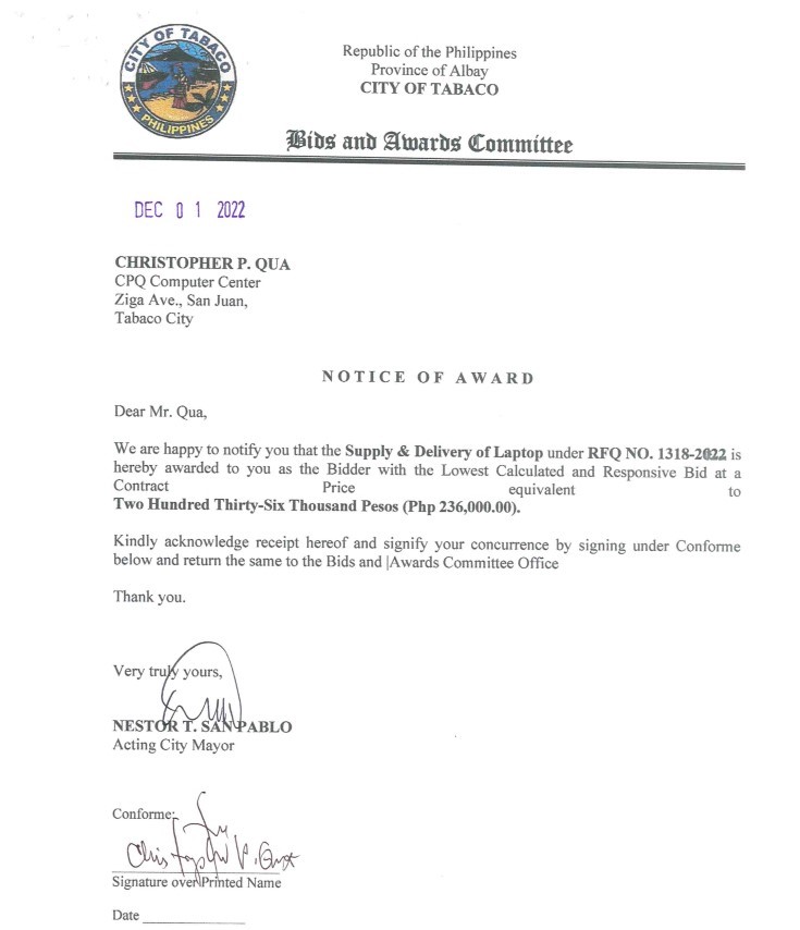 Tabaco City Official Website