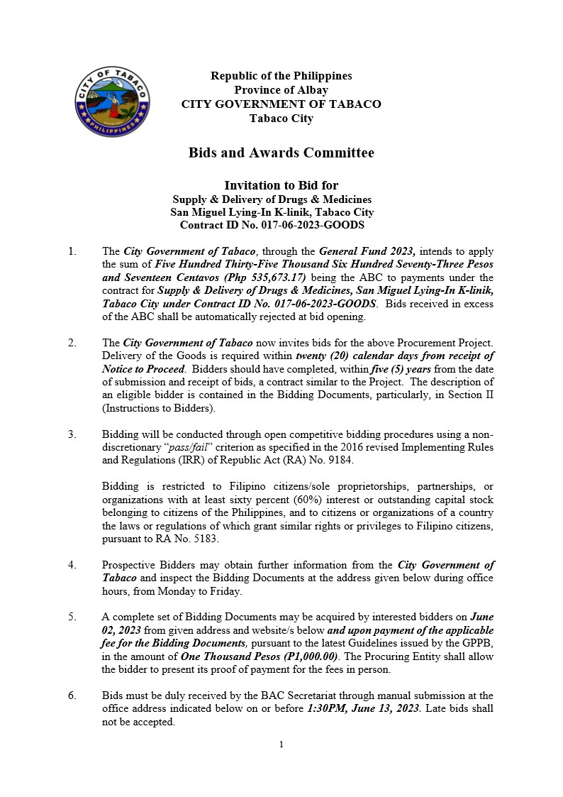 Tabaco City Official Website